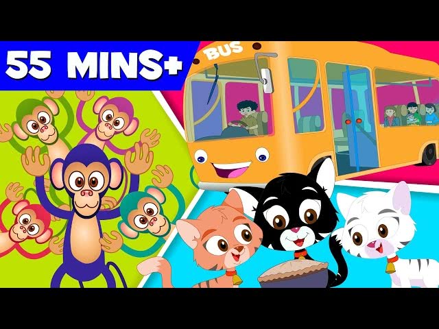 Five little monkeys - A Nursery Rhyme Collection for Kids (Kids TV ...